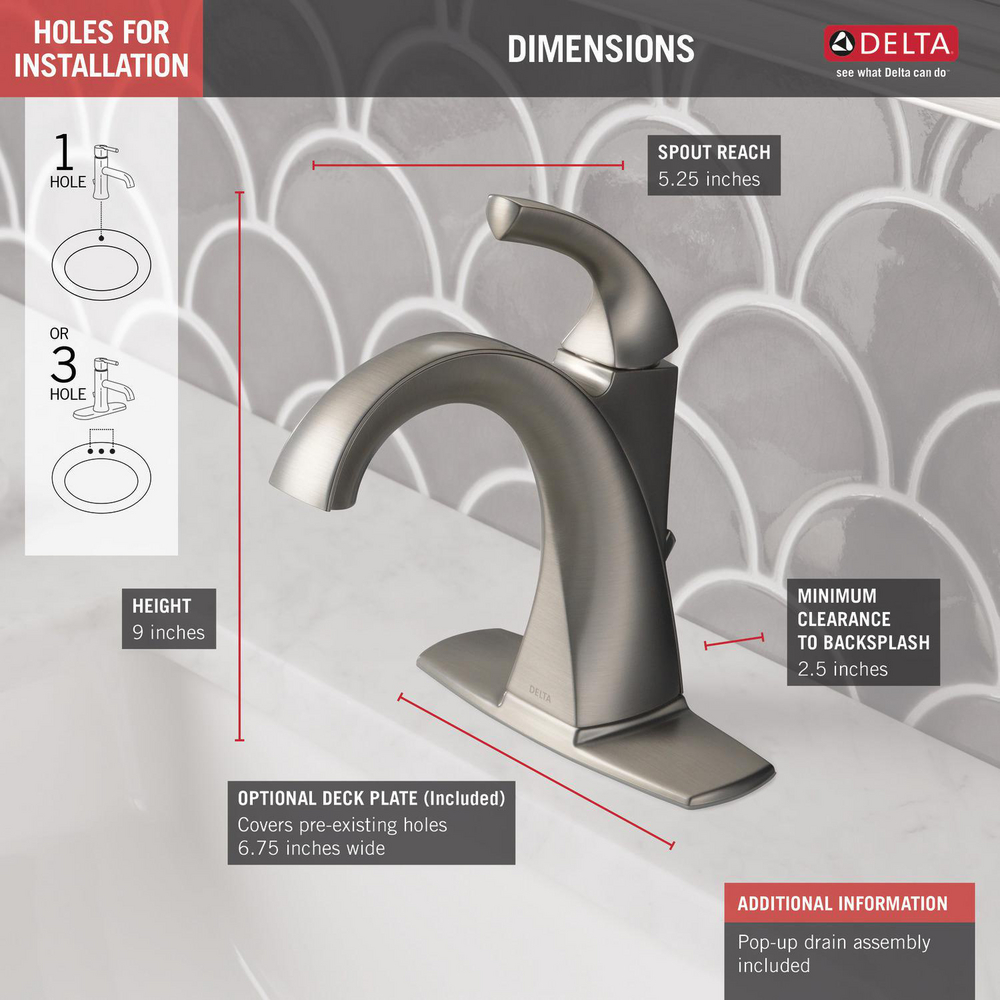 Single Handle Centerset Faucet 15779LF-SP | Delta Faucet