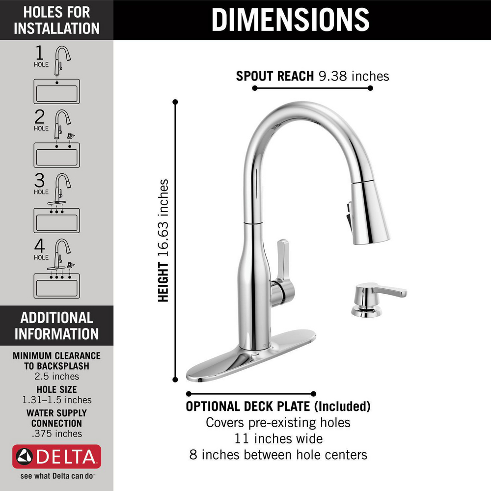 Single Handle Pull-Down Kitchen Faucet with Soap Dispenser and ...