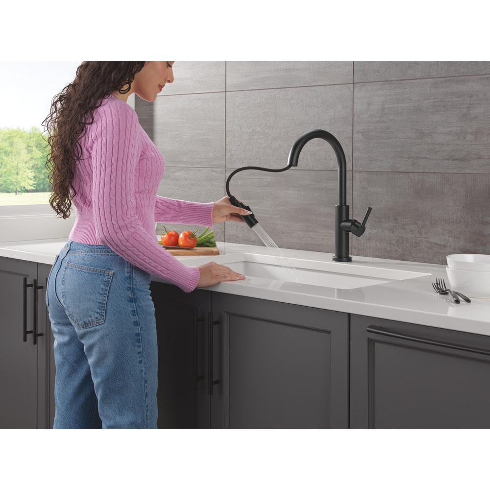 Nicoli J Spout BL 19867LF-BL | Delta Faucet