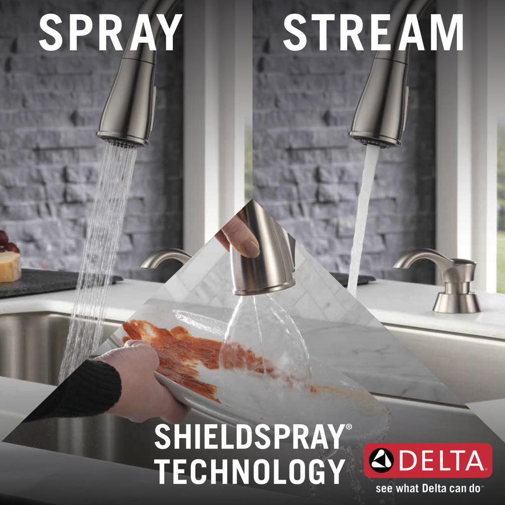 Single Handle Pull-Down Kitchen Faucet with Soap Dispenser and ...