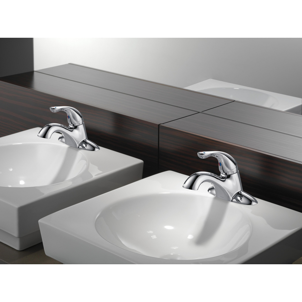 Single-Handle Centerset Lavatory Faucet with Grid Strainer 523LF-HDF ...