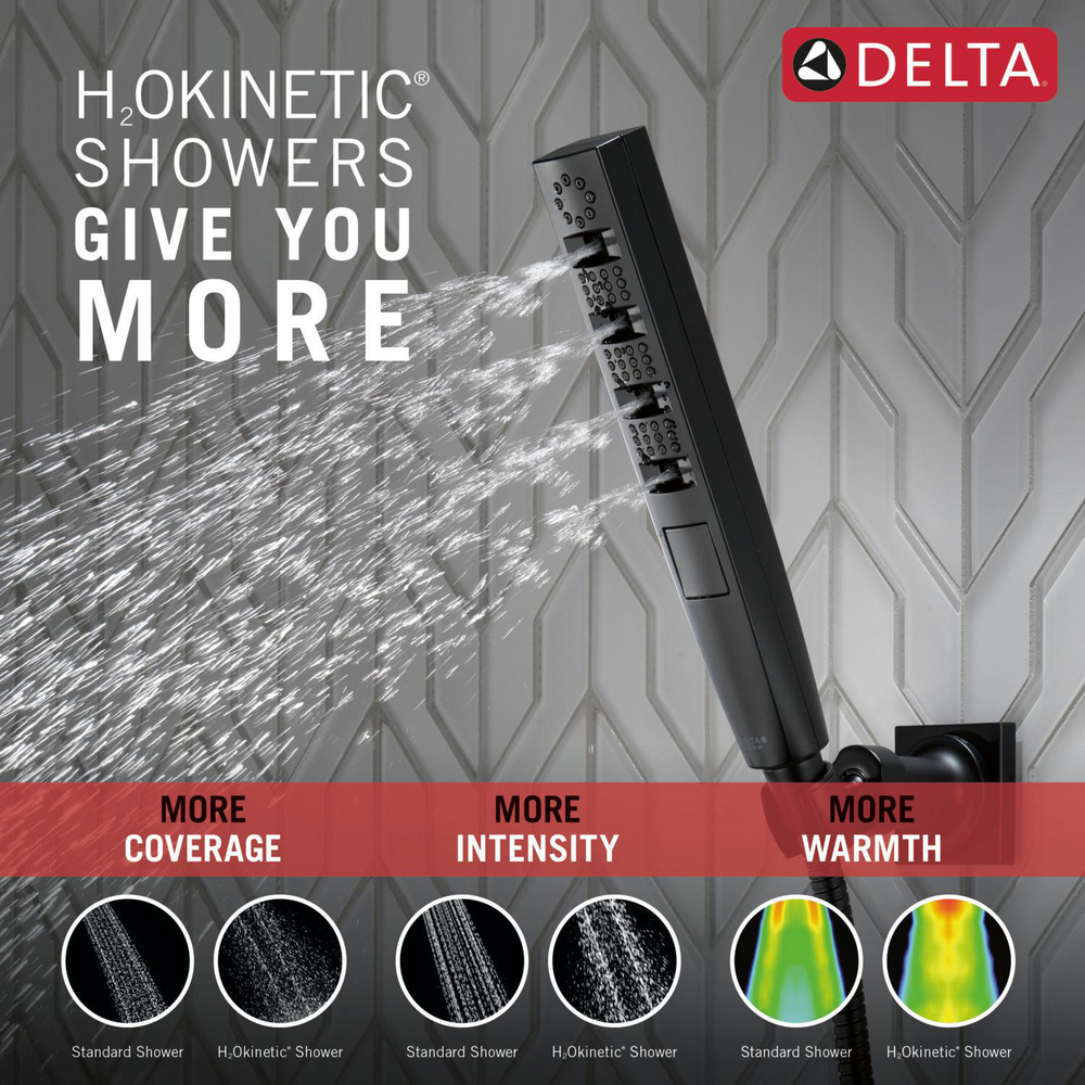 H2Okinetic 4-Setting Wall Mount Hand Shower 55140-BL | Delta Faucet