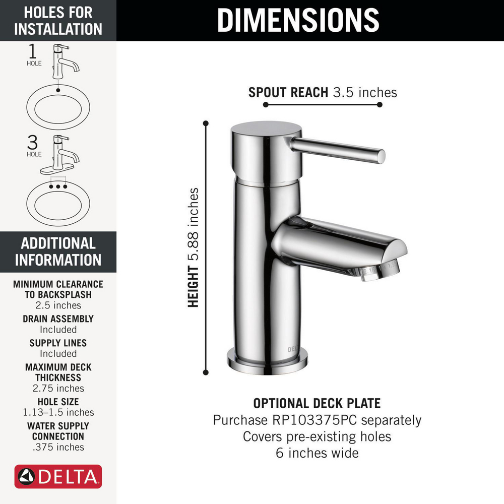 Single Handle Project-Pack Bathroom Faucet 559LF-GPM-PP | Delta Faucet