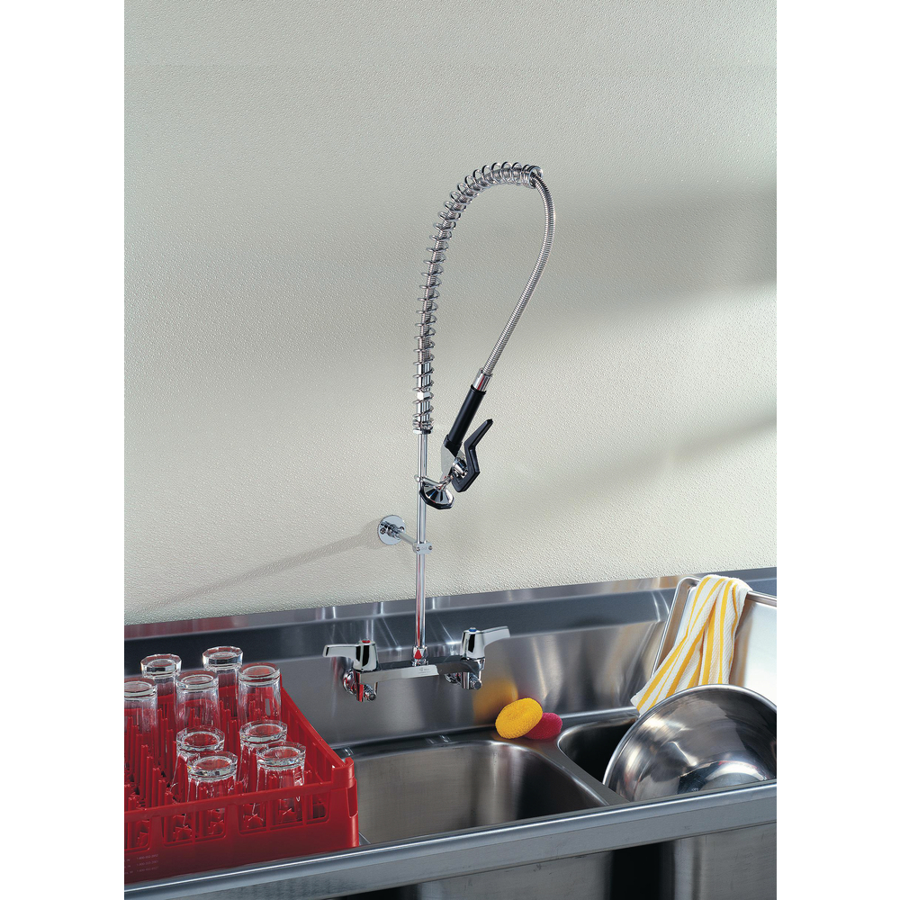 Two-Handle Wall-mount Pre-Rinse Faucet 55C1513 | Delta Faucet