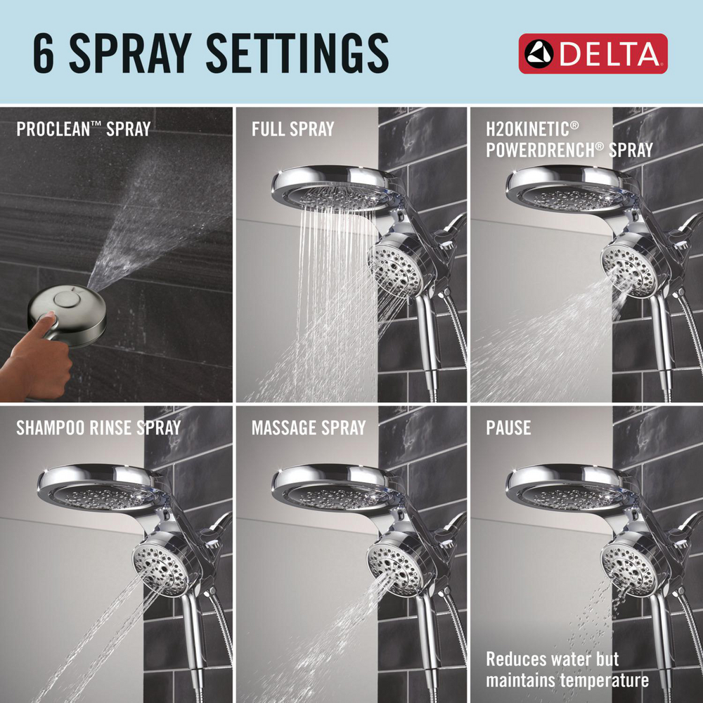 6-Setting HydroRain with ProClean 56000-PR | Delta Faucet
