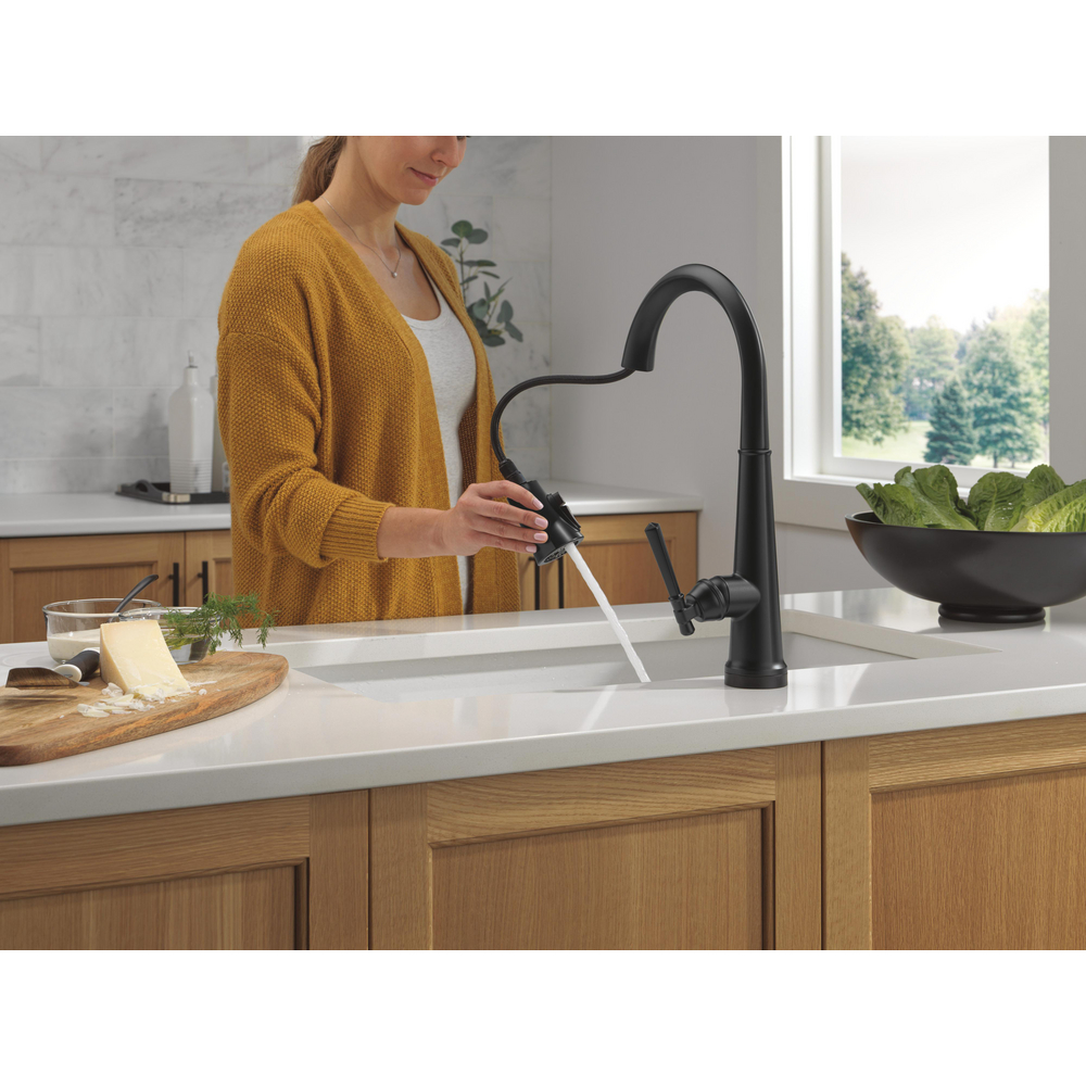 Emmeline Touchless Kitchen Pulldown BL 9182TL-BL-DST | Delta Faucet