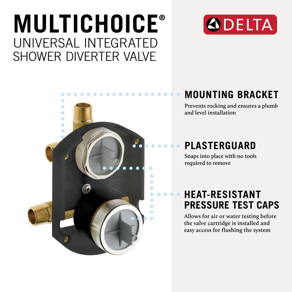 MultiChoice Universal Integrated Shower Diverter Rough Universal Inlets ...