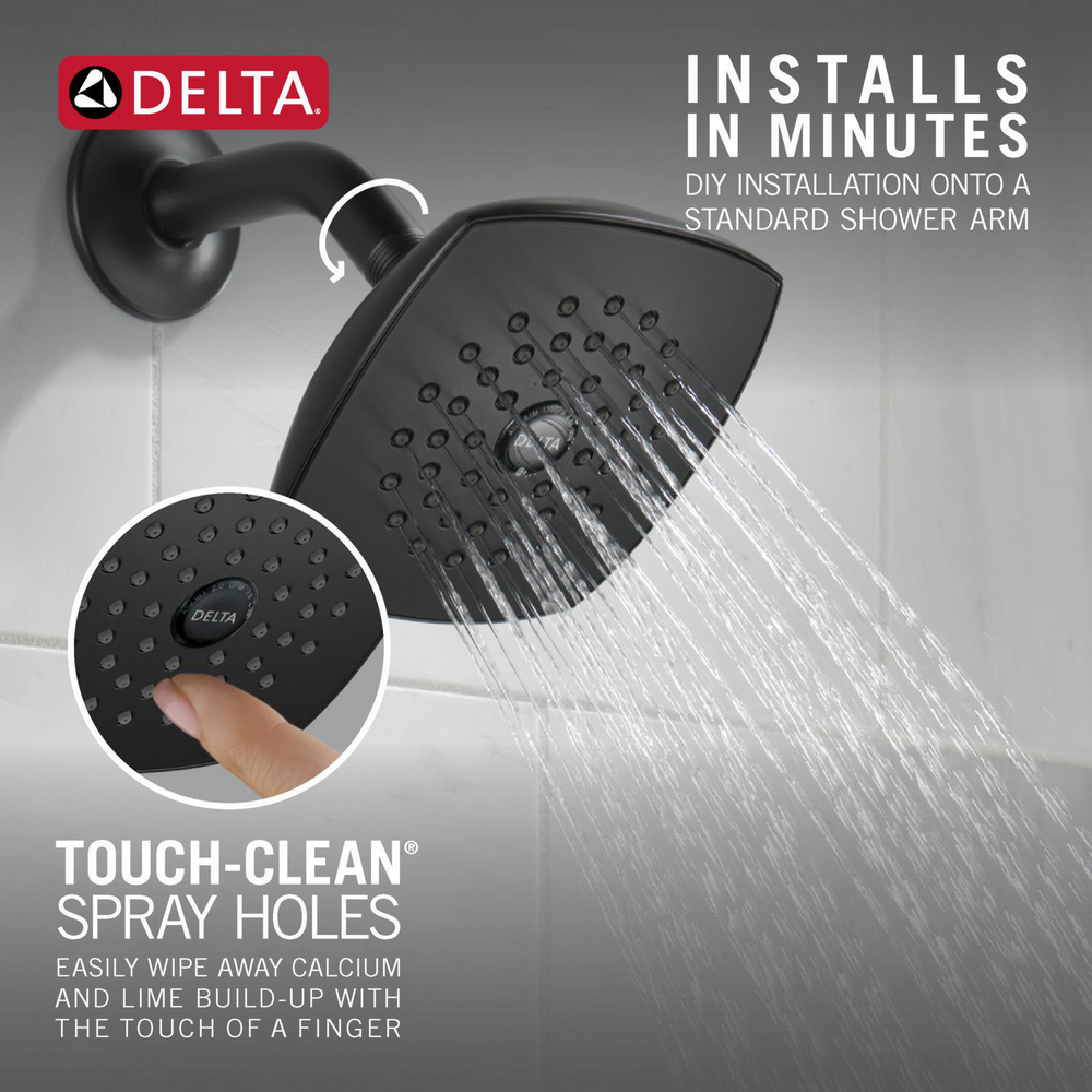 Raincan Single-Setting Touch-Clean Shower Head RP64859BL | Delta Faucet