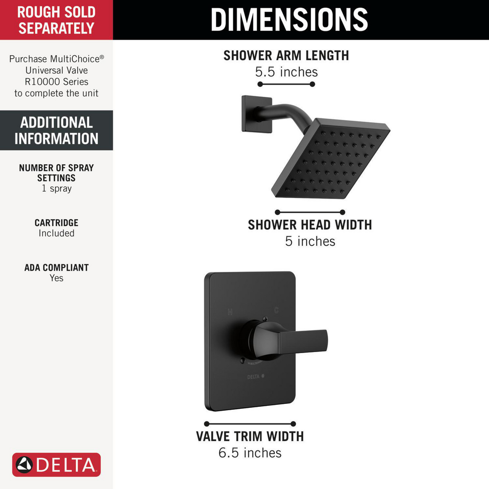 Monitor 14 Series Shower Trim T14237-BL | Delta Faucet