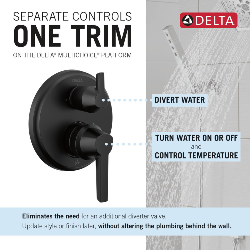 14S Integrated Diverter Trim - 3 Setting T24871-BL | Delta Faucet