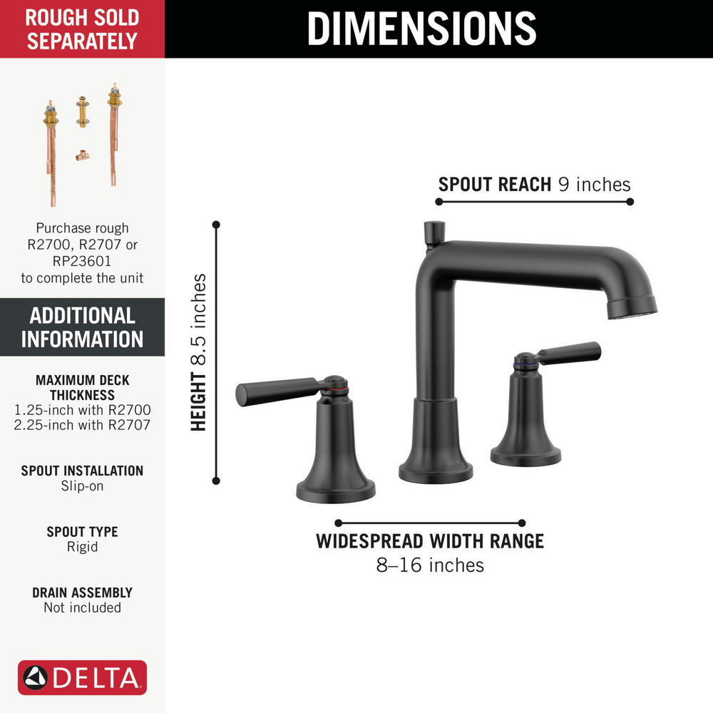 Roman Tub Trim T2736-BL | Delta Faucet