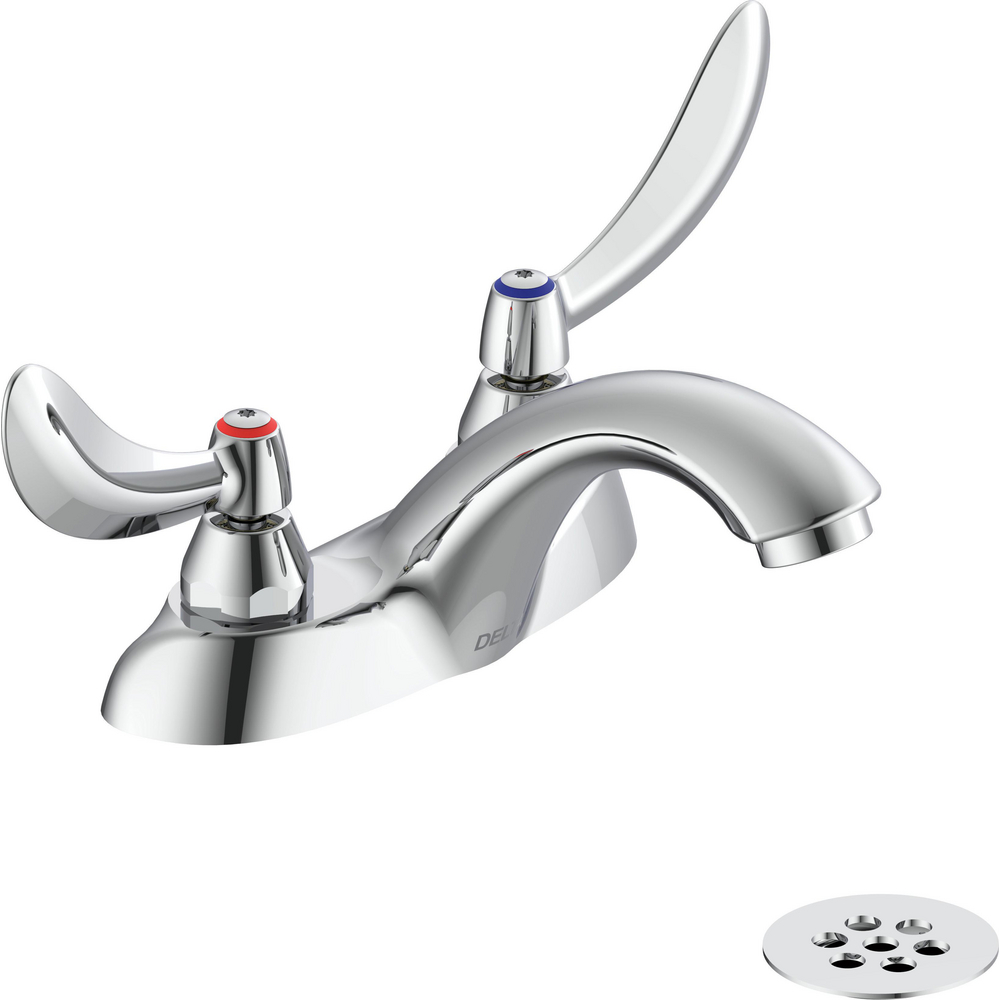 Two-Handle Centerset Lavatory Faucet with Offset Grid Strainer 21C424 ...