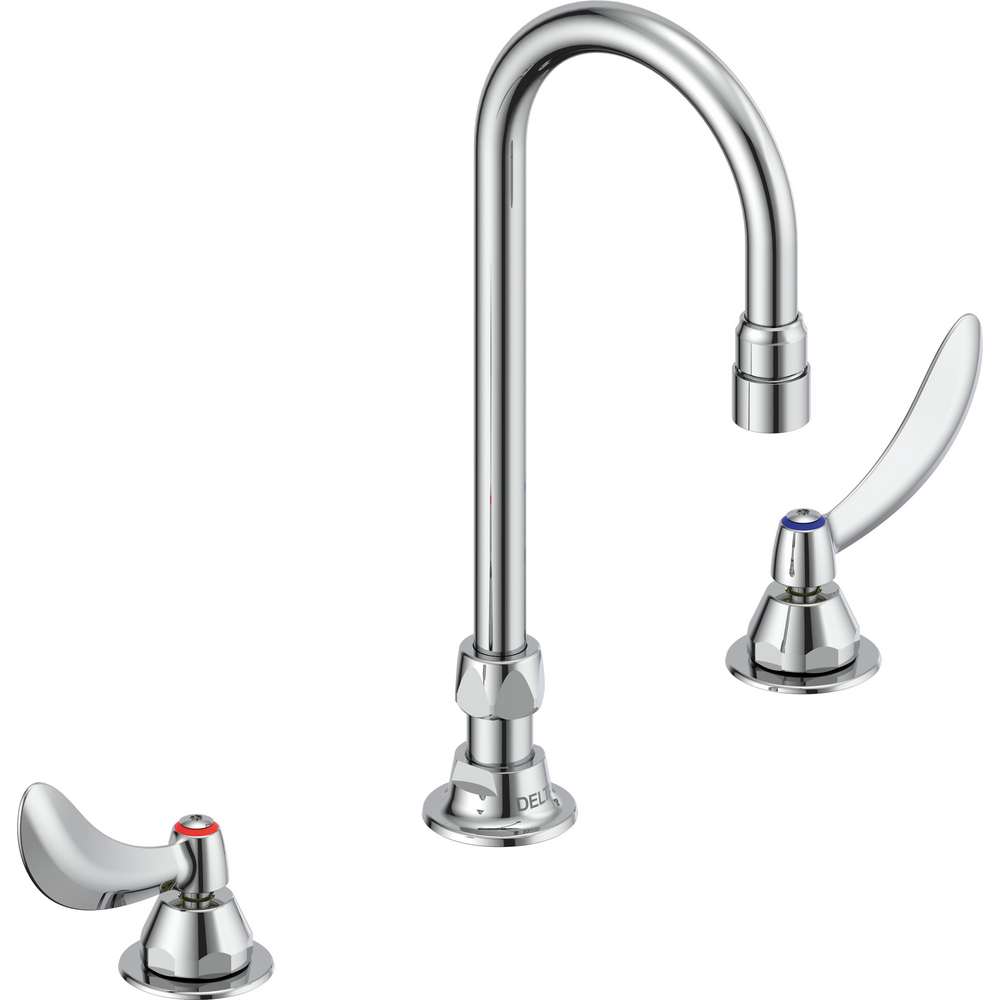 Two-Handle Widespread Lavatory Faucet with Gooseneck Spout 23C634 ...