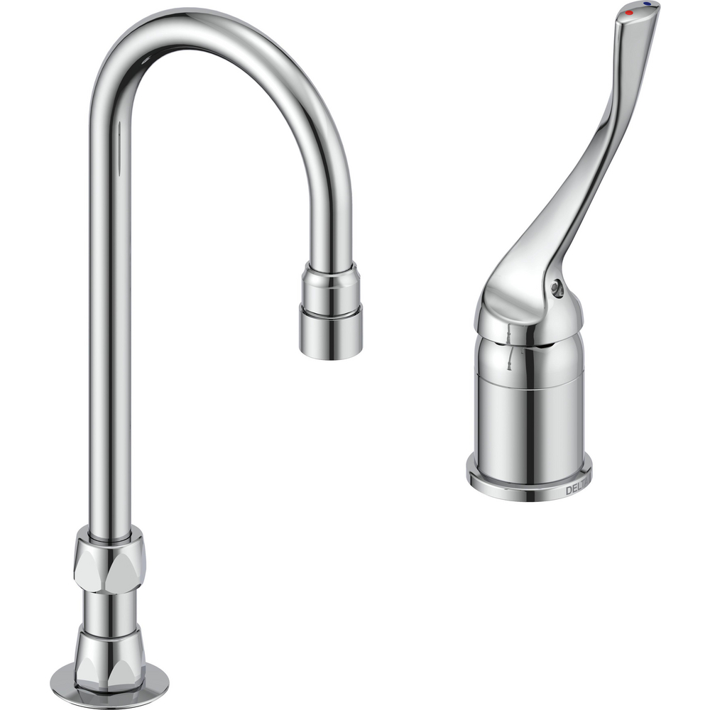 Single Control Mixing Faucet with Gooseneck Spout - Less Pop-Up 24T2633 ...