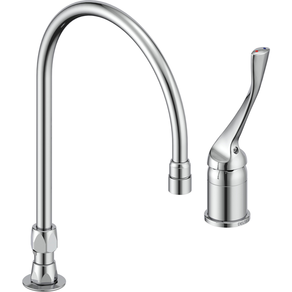 Single Control Mixing Faucet with Gooseneck Spout - Less Pop-Up 24T2633 ...