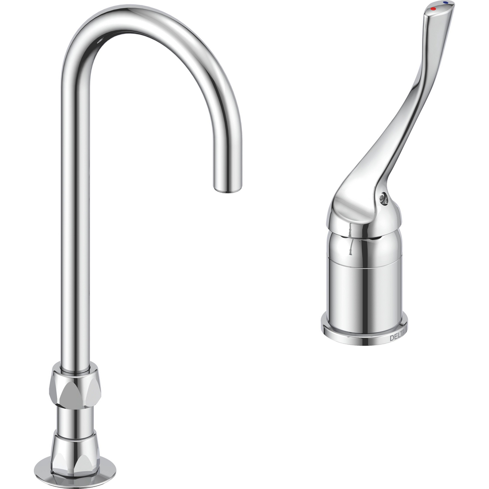 Single Control Mixing Faucet with Gooseneck Spout - Less Pop-Up 24T2663 ...