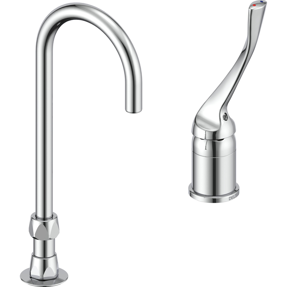 Single Control Mixing Faucet with Gooseneck Spout - Less Pop-Up 24T2673 ...