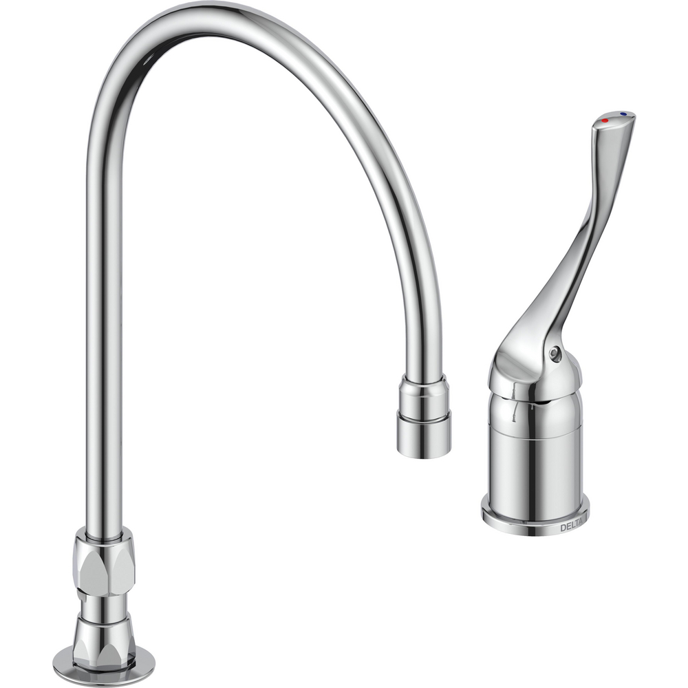 Single Control Mixing Faucet with Gooseneck Spout - Less Pop-Up 24T2683 ...