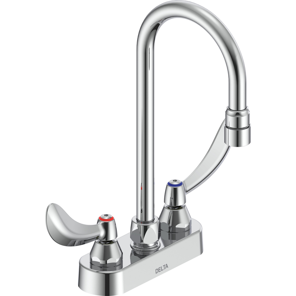 Two-Handle Deck-Mount Sink Faucet with Gooseneck Spout 27T4834 | Delta ...