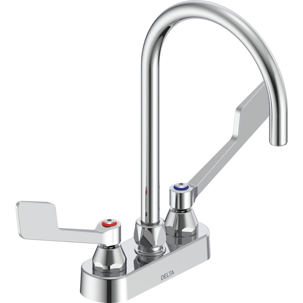 Two-Handle Deck-Mount Sink Faucet with Gooseneck Spout 27T4975 | Delta ...
