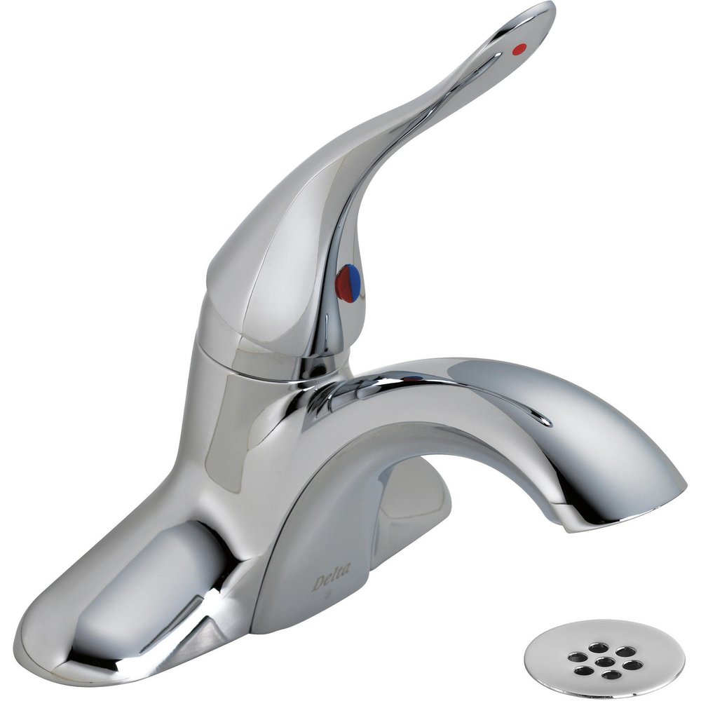 Single-Handle Centerset Lavatory Faucet with Grid Strainer 516LF-HDF ...