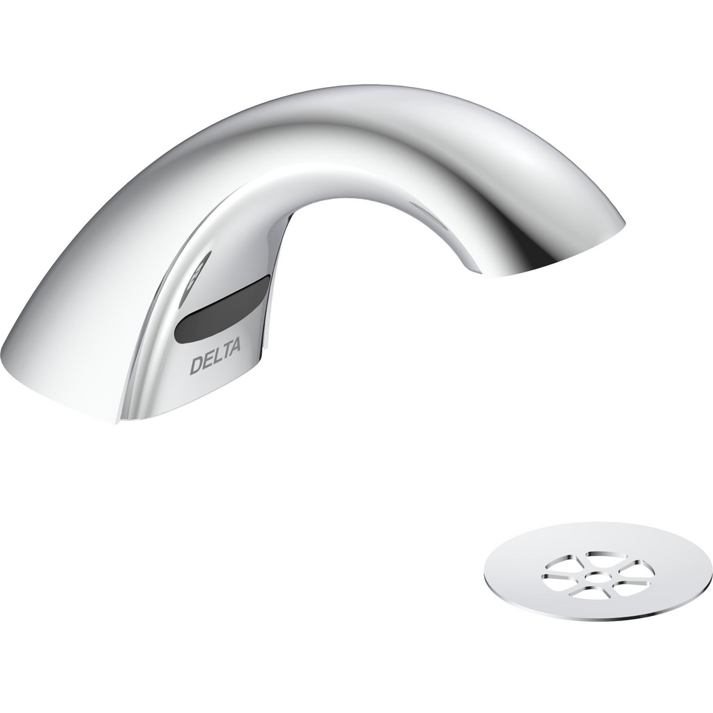 Electronic Single Hole Lavatory Faucet with Grid Strainer - Battery ...