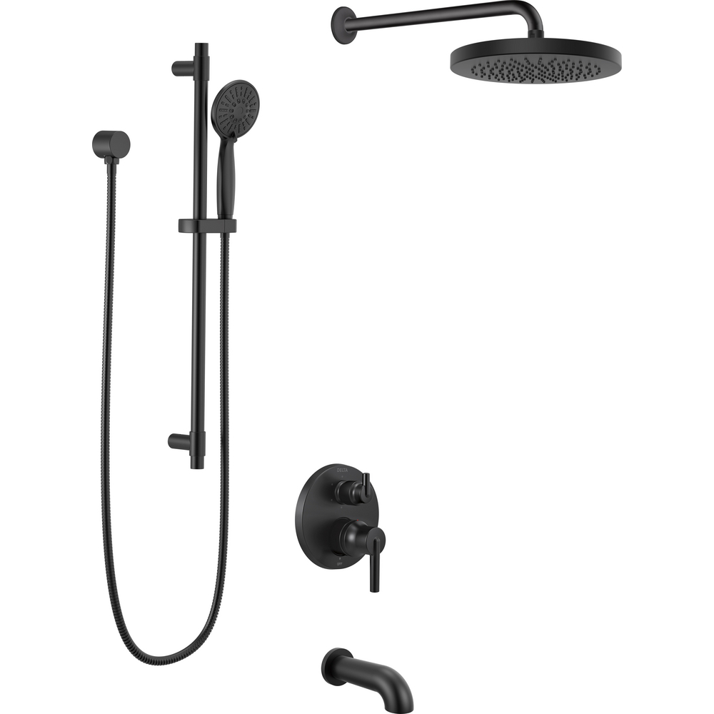 Delta Pressure Balance Shower Kit with Spout SKD21BL | Delta Faucet