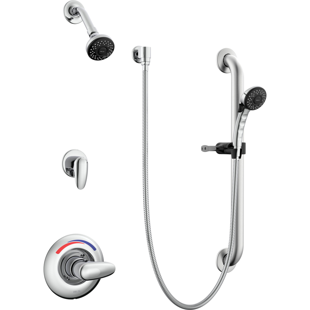 Shower Trim with Diverter, Shower Head, Hand Shower and Grab Bar ...