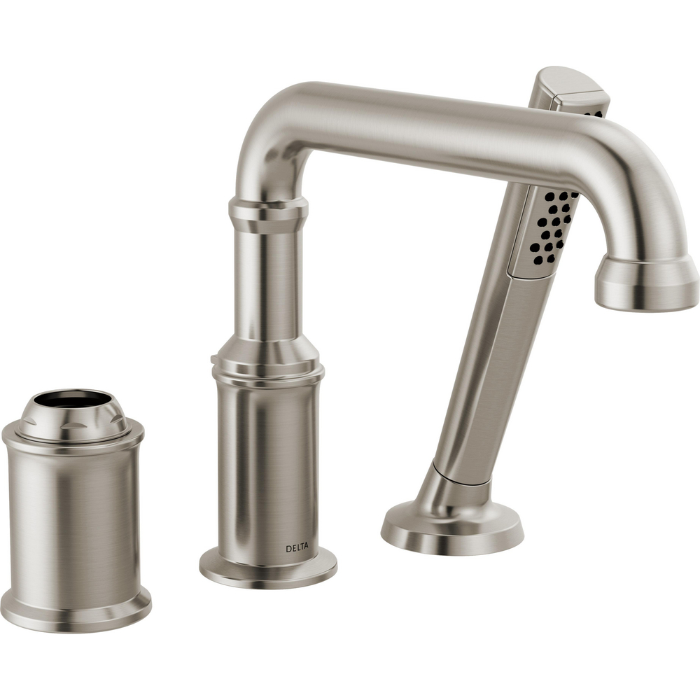 Three Hole Roman Tub Trim with Hand Shower - Less Handle T3784-SS-PR ...